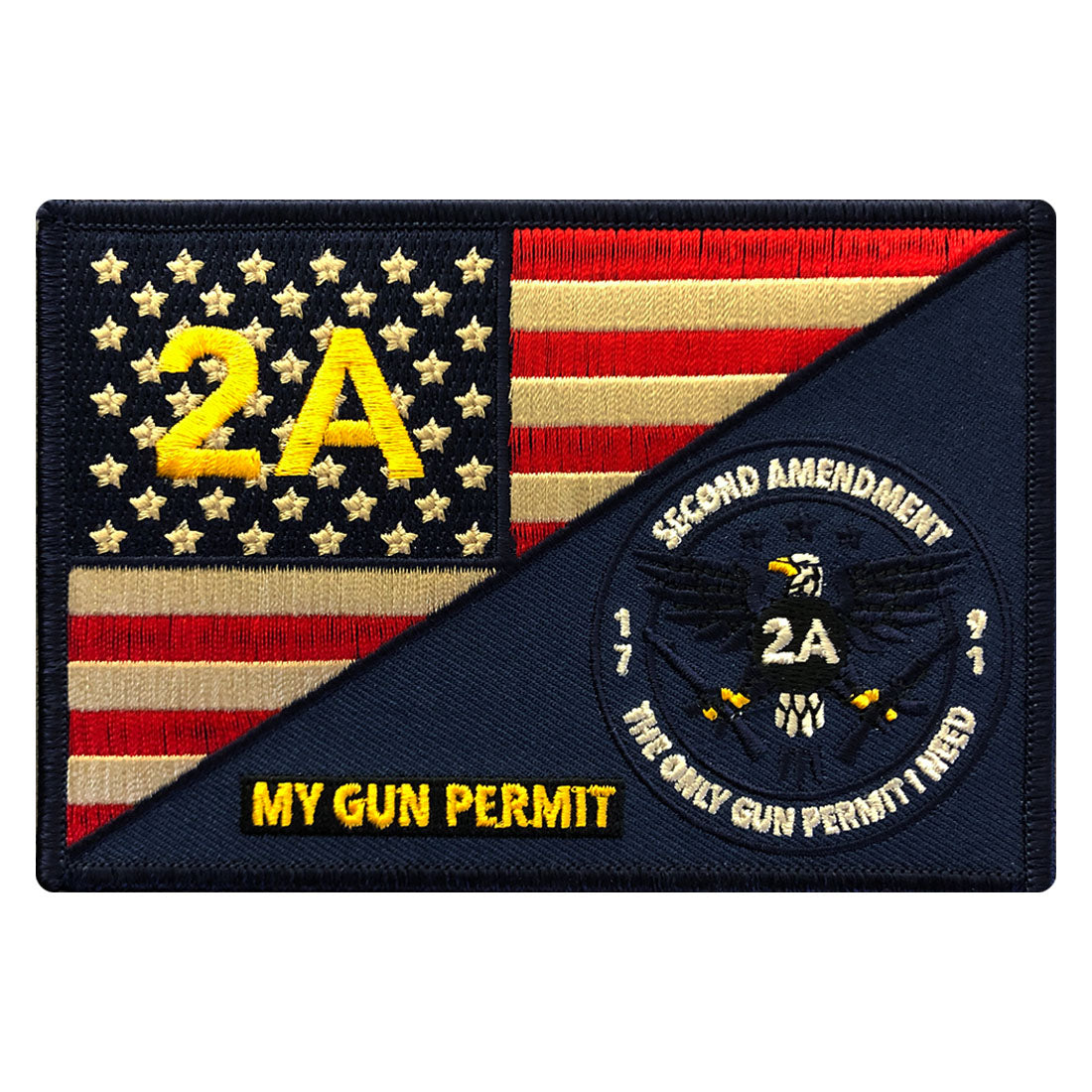 2nd Amendment 1791 US Constitution America Gun Permit Patch (Iron On) – MILTACUSA