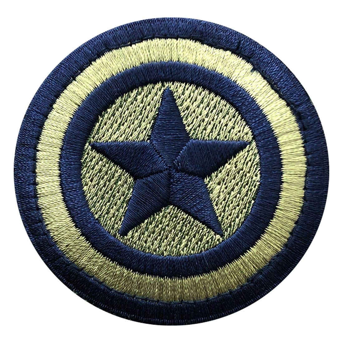 Captain America Shield Patch (Embroidered Hook) (Blue) – MILTACUSA