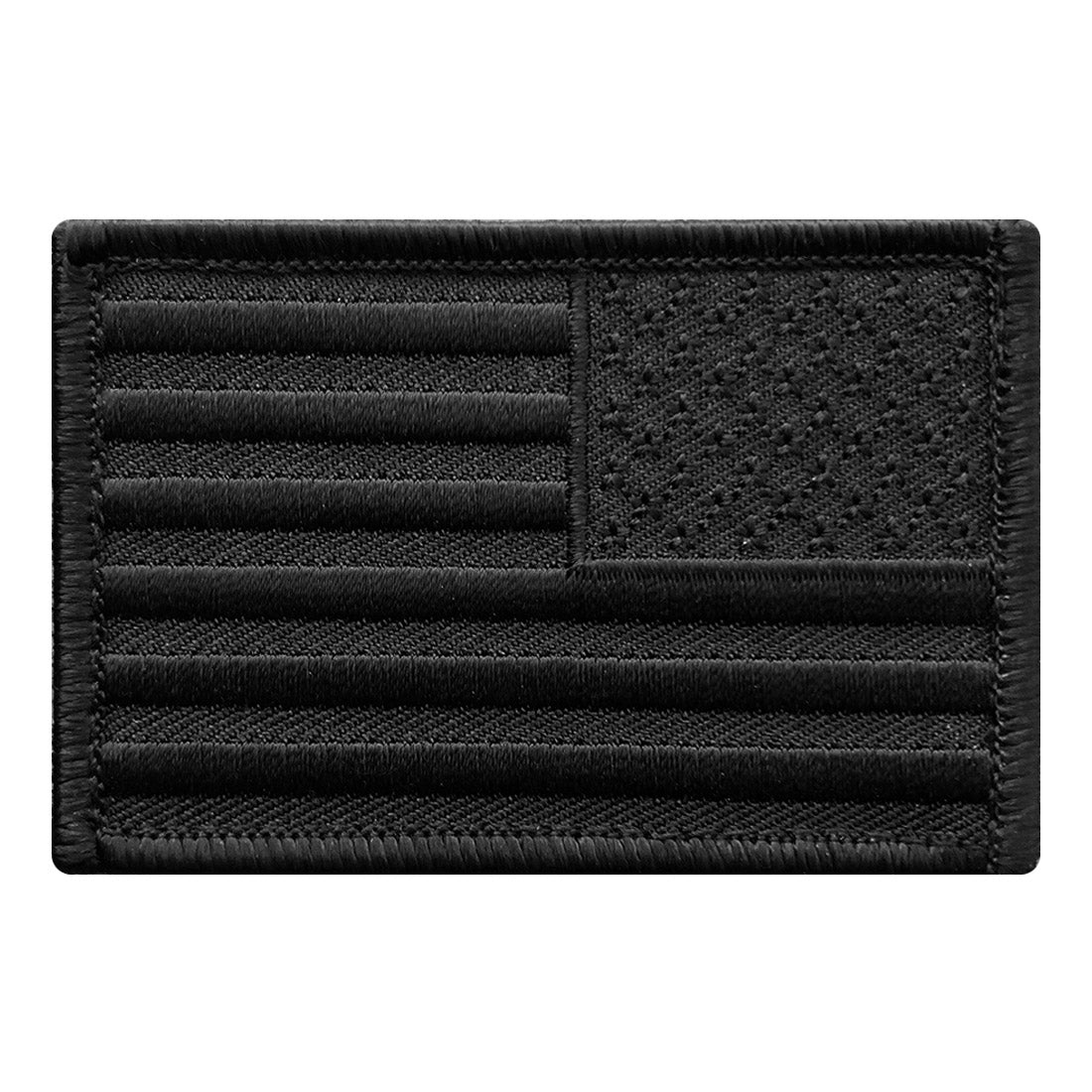 Reversed American Flag Patch (Embroidered Hook) (Black) – MILTACUSA