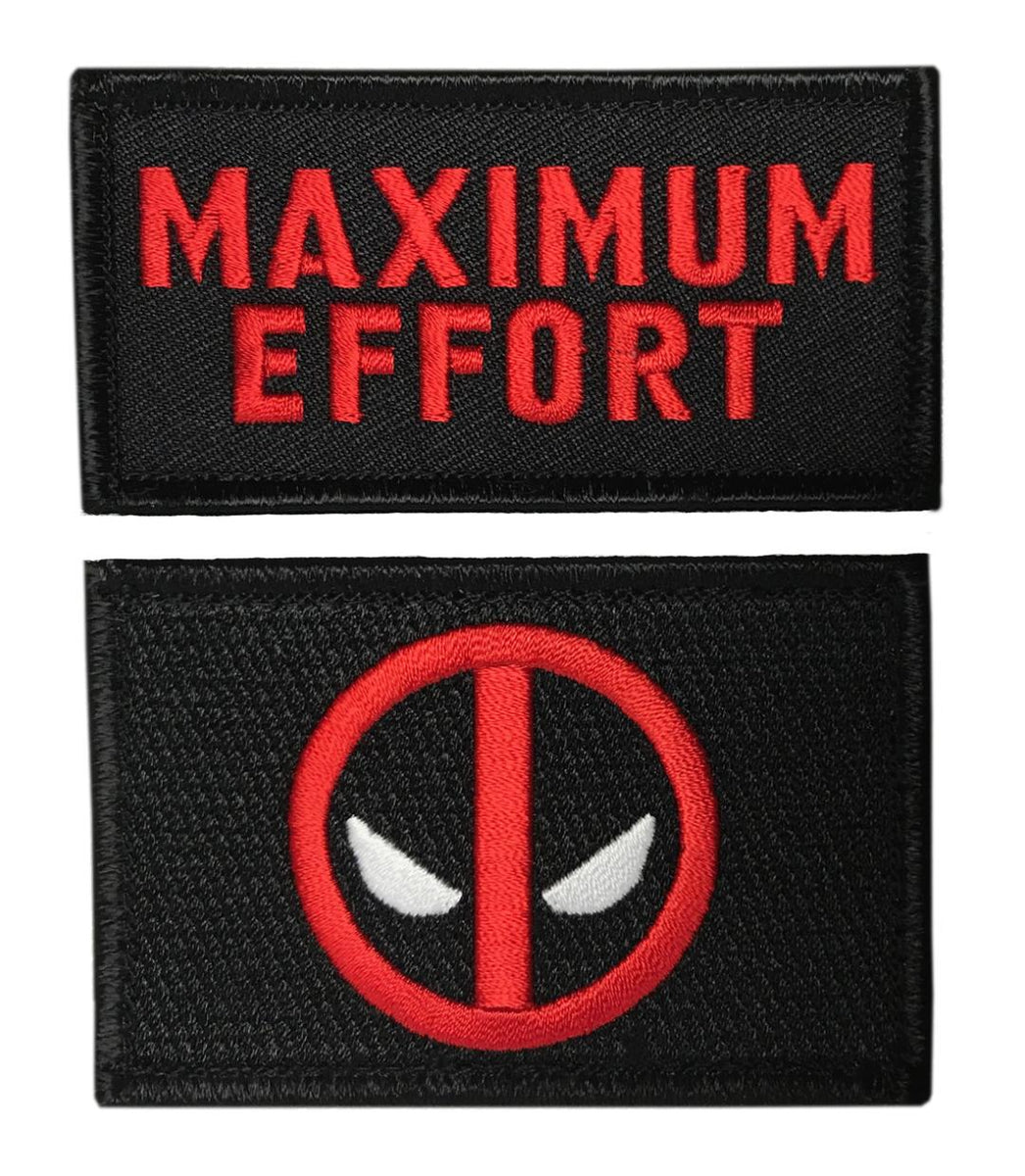 Maximum Effort Deadpool Tactical Morale Hook Patch (2PC Bundle MEF-4-G – MILTACUSA