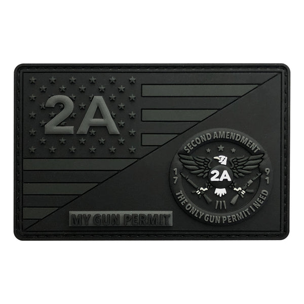 2nd Amendment 1791 US Constitution America Gun Permit Patch (PVC ...