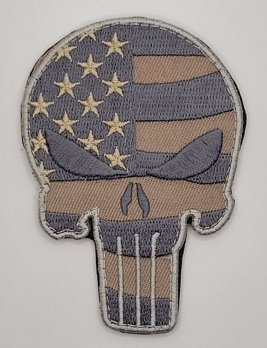 Tactical Skull Patch(Embroidered Hook Fastener) – MILTACUSA