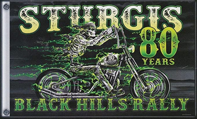 2020 Sturgis Rally FLAG (3' X 5') Skeleton Rider STURGIS BIKER FLAG ...