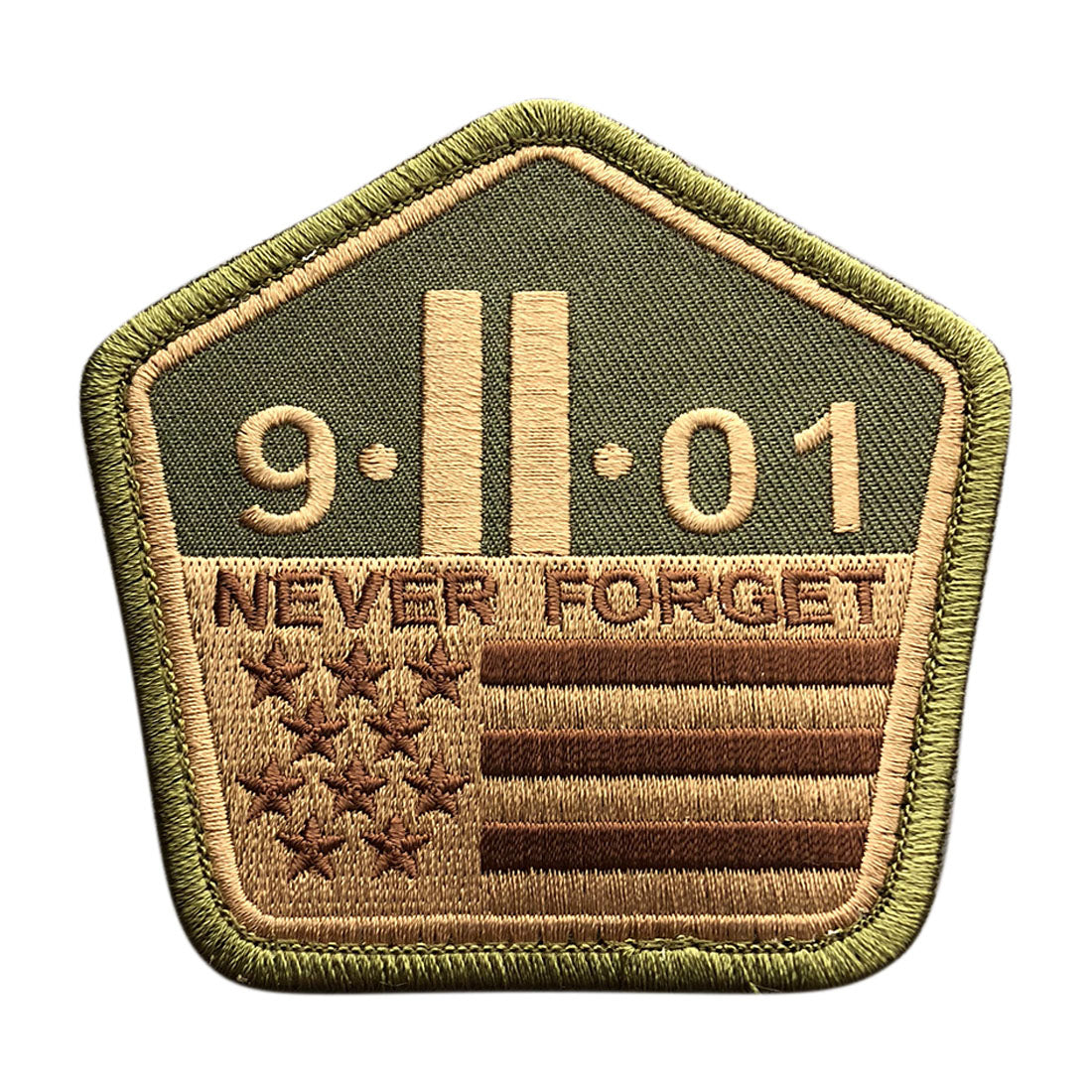 9/11 Never Forget Patch (Embroidered Hook) – MILTACUSA