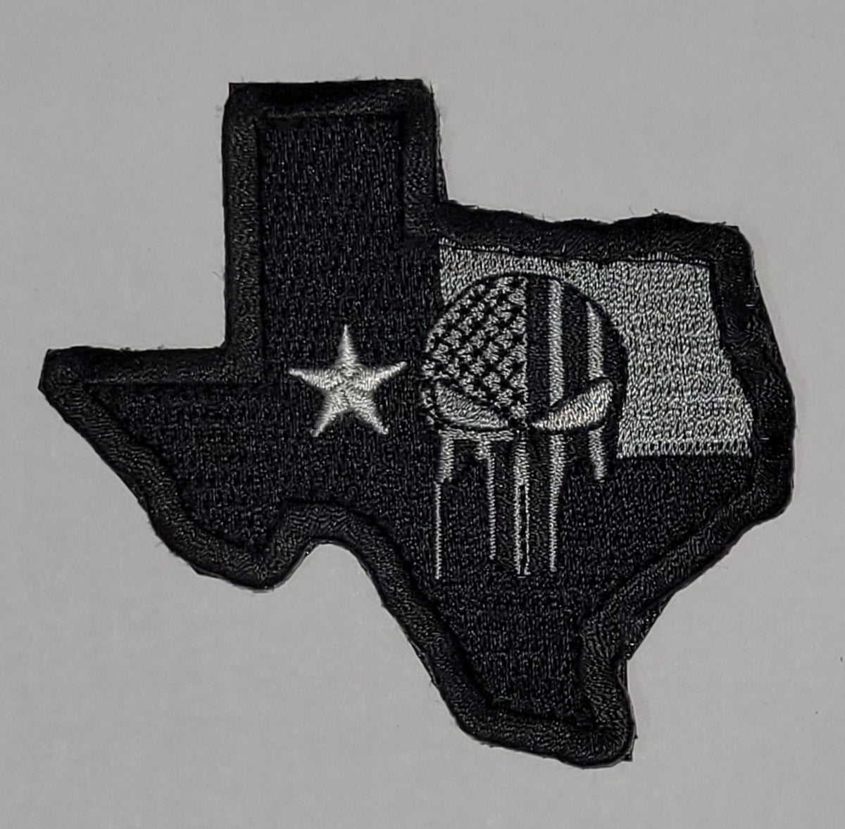 Tactical Skull Texas Flag Patch(Embroidered Hook Fastener) – MILTACUSA