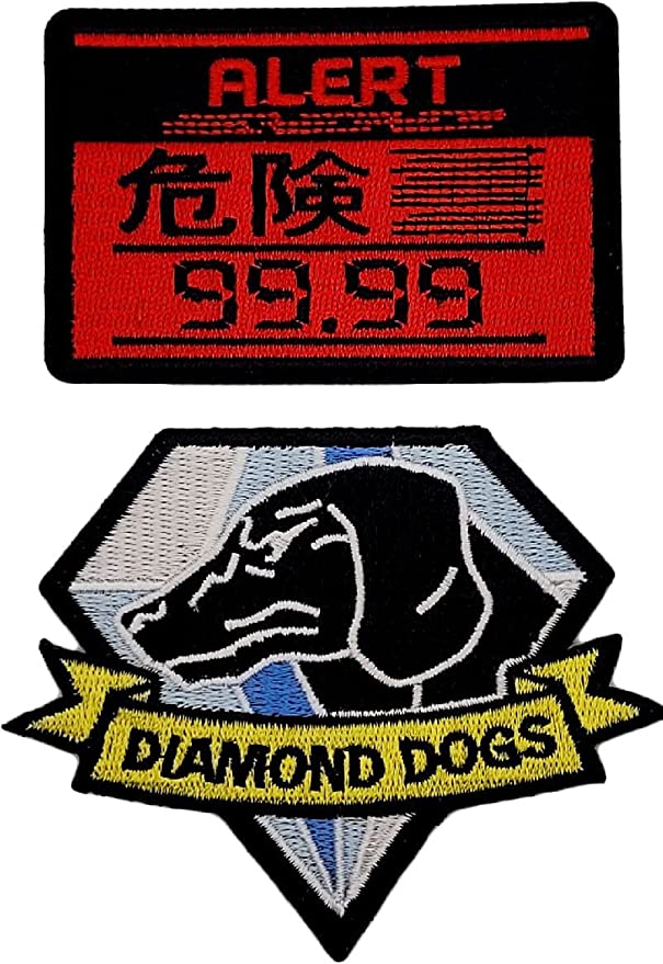 Diamond Dogs Alert Phase Metal Gear Patch [2PC Bundle - Iron on Sew on ...