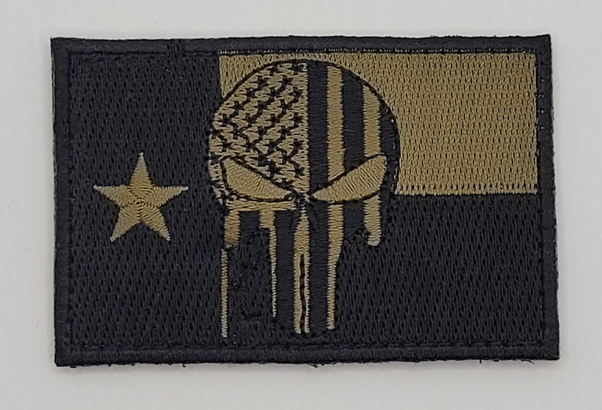 Tactical Skull Texas Flag Patch(Embroidered Hook Fastener) – MILTACUSA