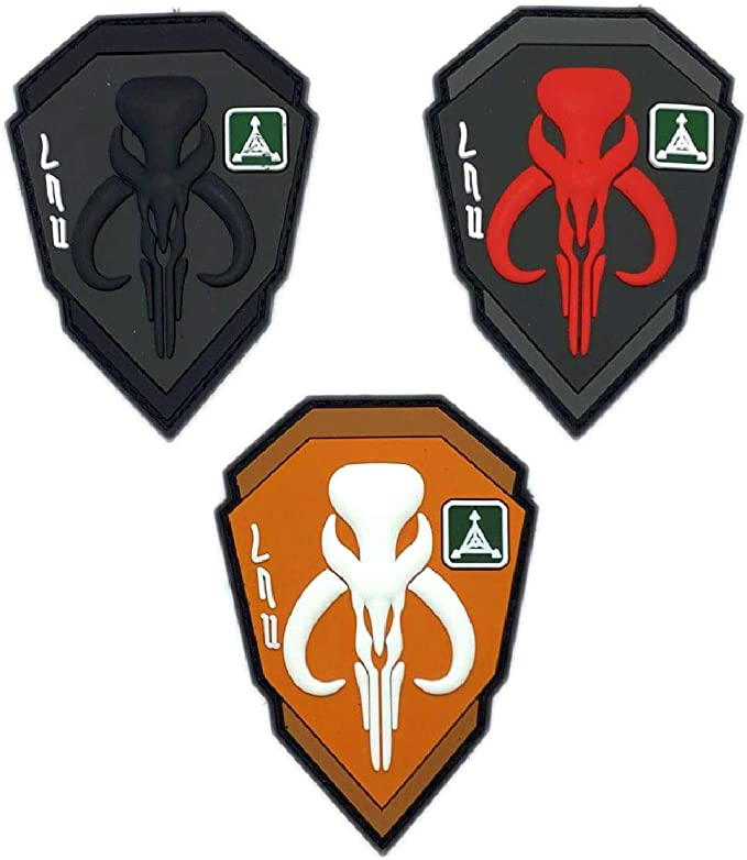 Mythosaur Skull Shield Patch [3PC Bundle -“Hook” Fastener - 3D-PVC Rub ...