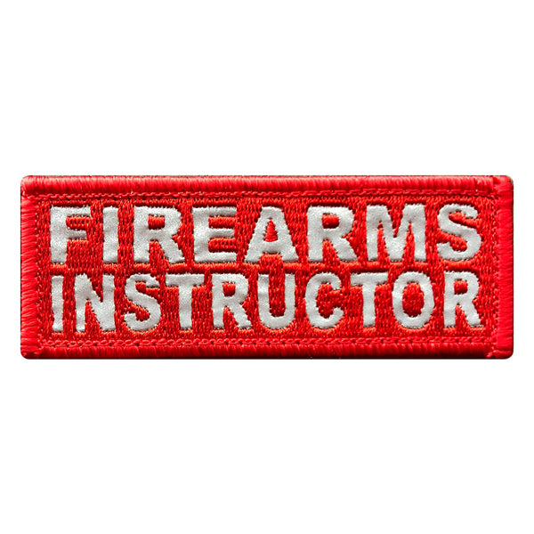 Firearms Instructor Reflective Patch (Embroidered Hook) (Red) – MILTACUSA