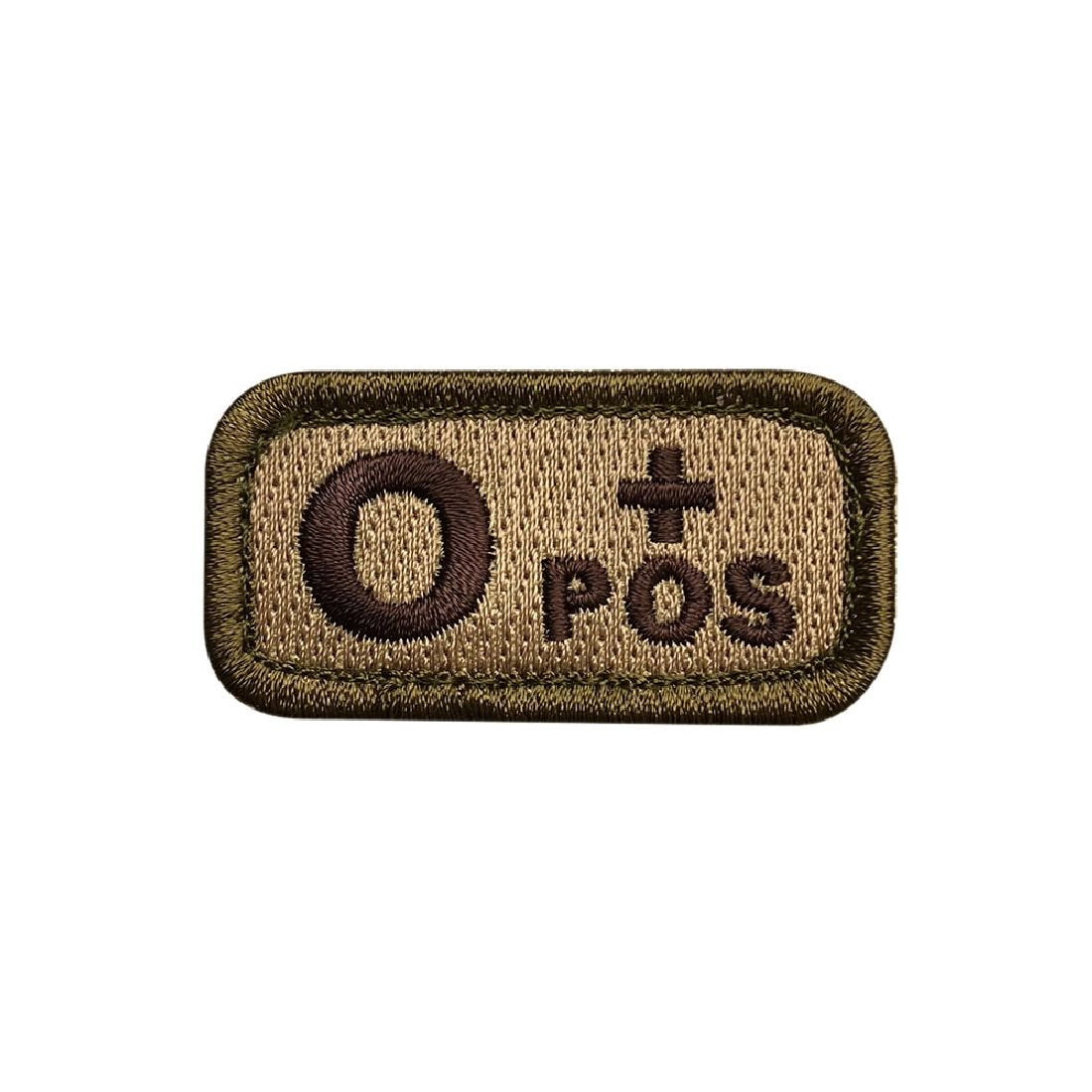 Blood Type O+ Positive Patch (Embroidered Hook) (Green/Multitan ...