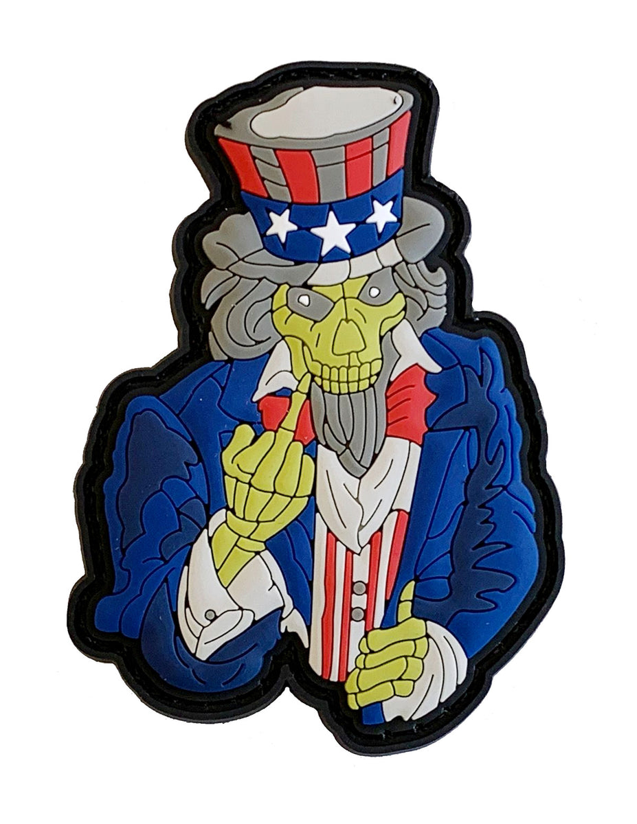 Miltacusa Uncle Sam Middle Finger Tactical Patch [3D-PVC Rubber-US3 ...